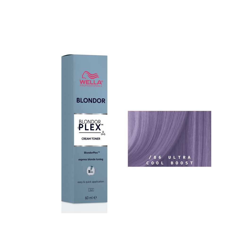 Wella BlondorPlex Cream Toner /86 Ultra Cool Boost - Тонирующий крем для волос 60 мл