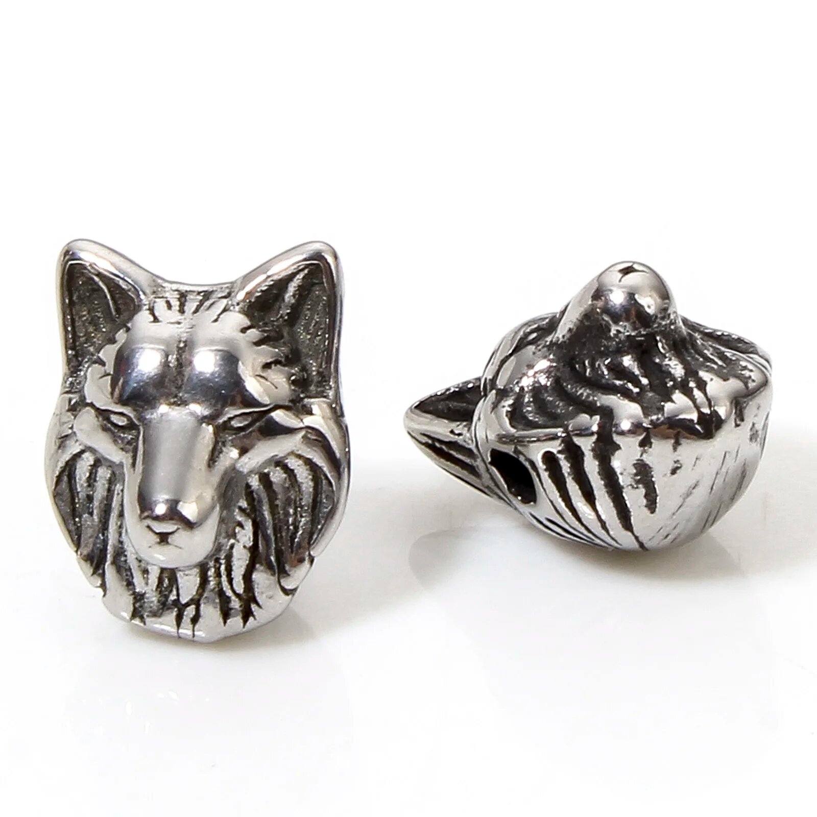 2 шт. бусины из нержавеющей стали DoreenBeads античного серебра 11