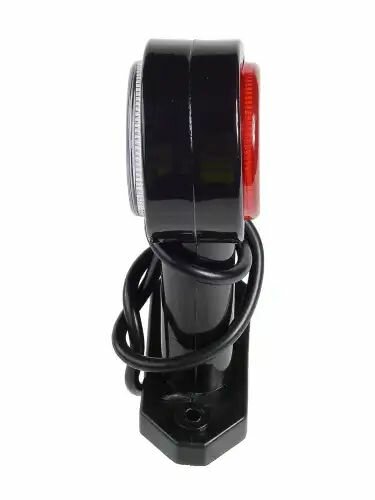 Фонарь габаритный рожок короткий LED I--0 красный/белый 12-36V с кабелем