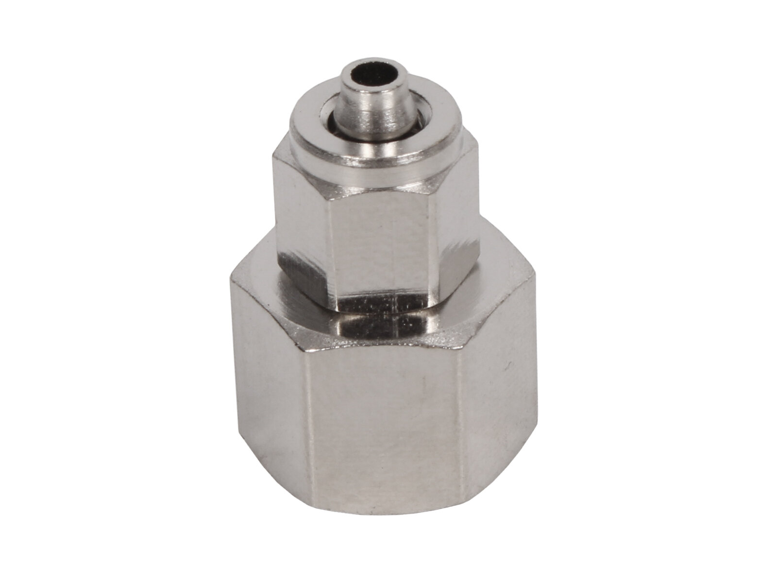 Фитинг прямой с внутренней резьбой и накидной гайкой KPCF4-01-1/8