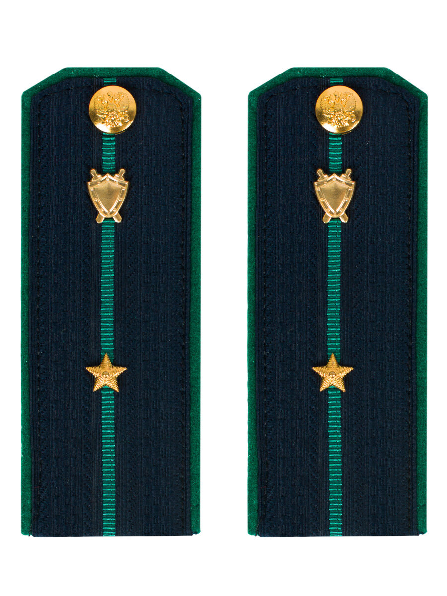 Погоны Прокуратуры темно-синие Пластик 14 см Звание Младший лейтенант