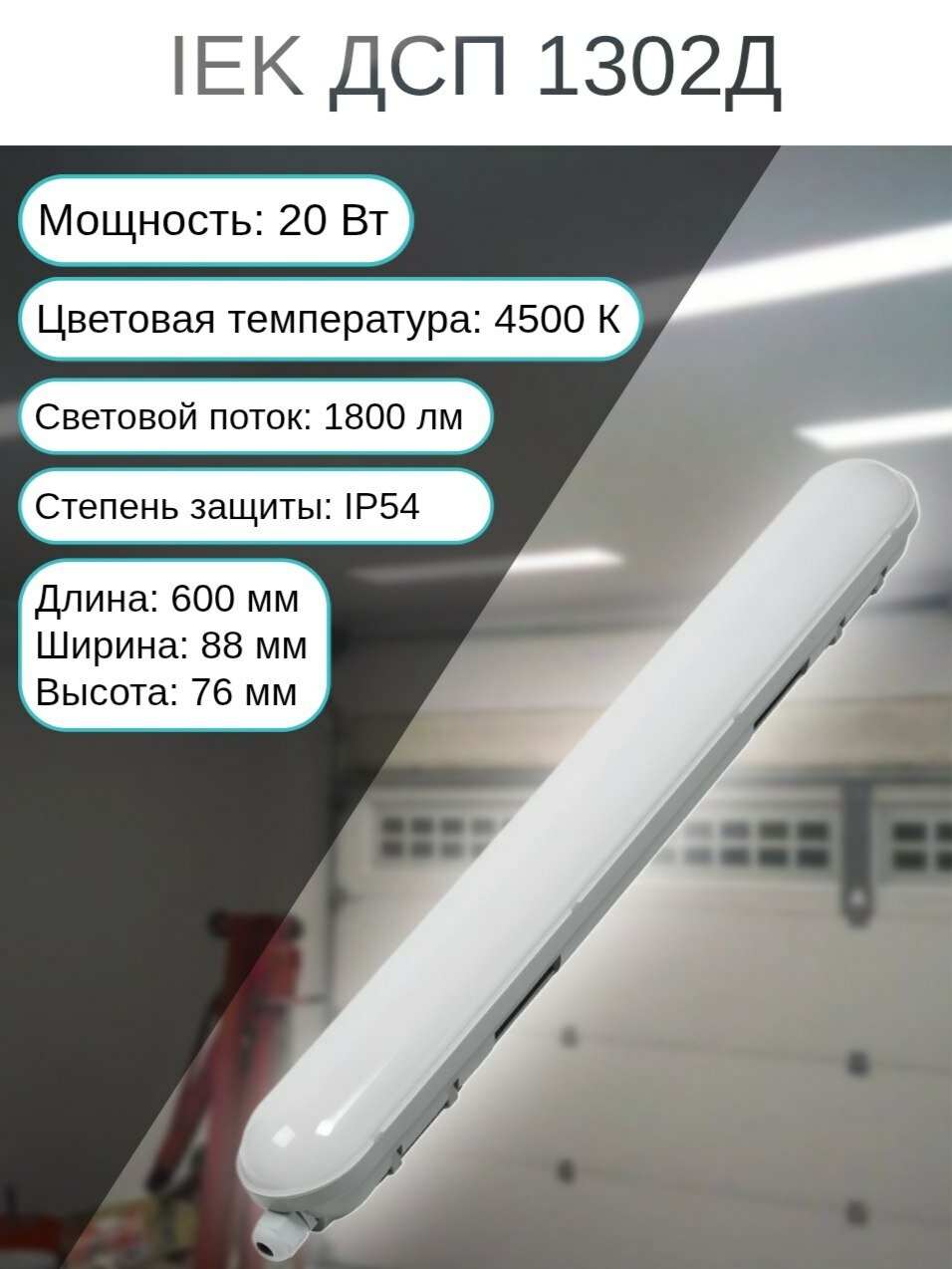 Настенно-потолочный светильник IEK ДСП 1302Д