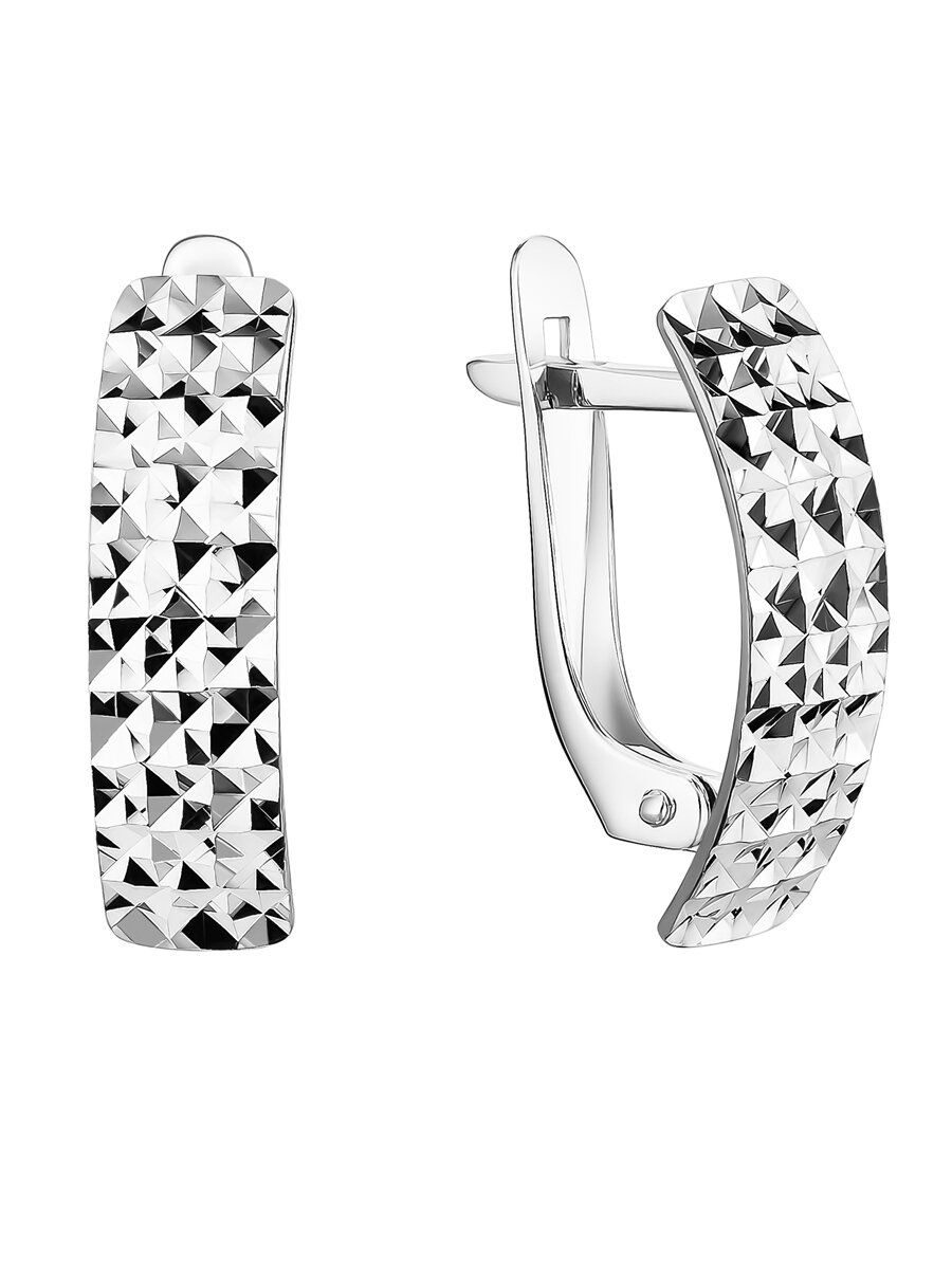 Серьги, серебро, 925 проба, родирование