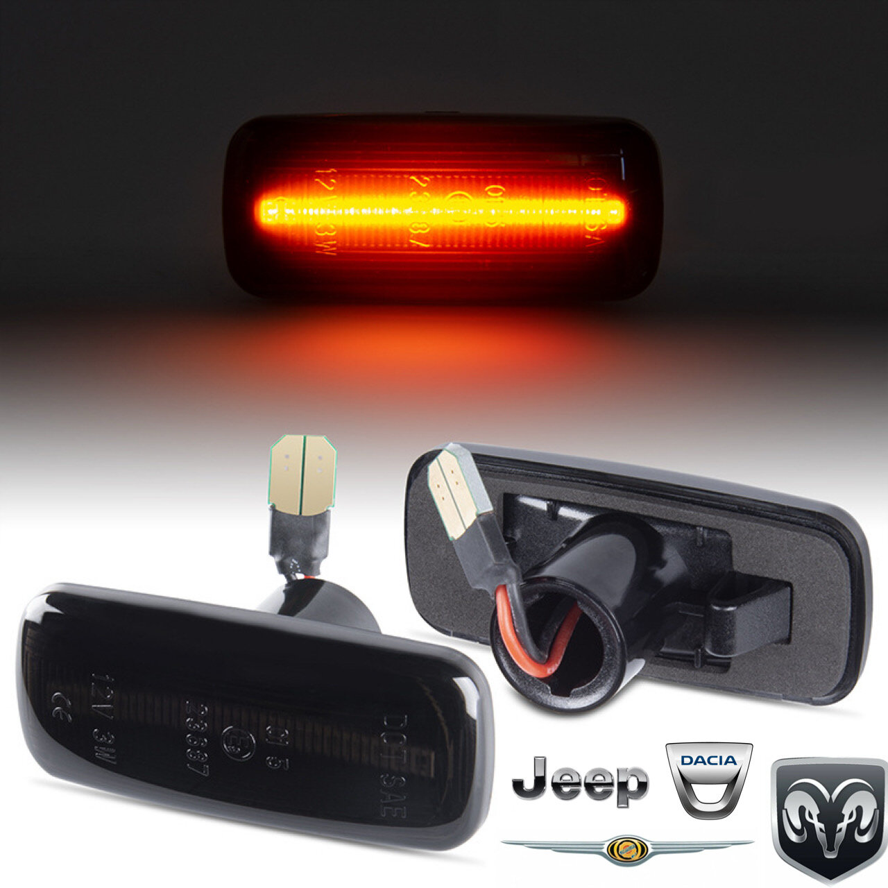 Динамические поворотники для Jeep, Chrysler, Dodge, Lancia