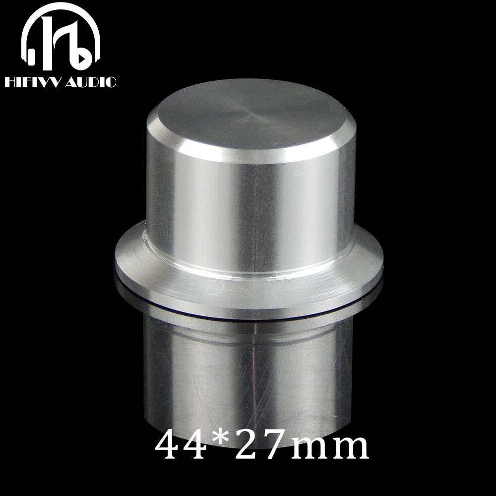 HIFI усилитель динамик алюминиевая ручка громкости ручка потенциометра усилителя черный, серебристый, золотой, диаметр 44 мм, высота 27 мм серебристый