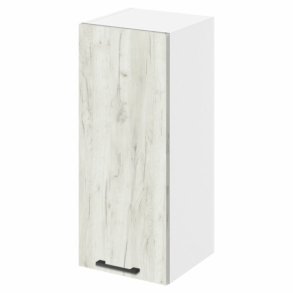 Кухонный навесной модуль Дельта Ш300, Дуб крафт светлый/Белый