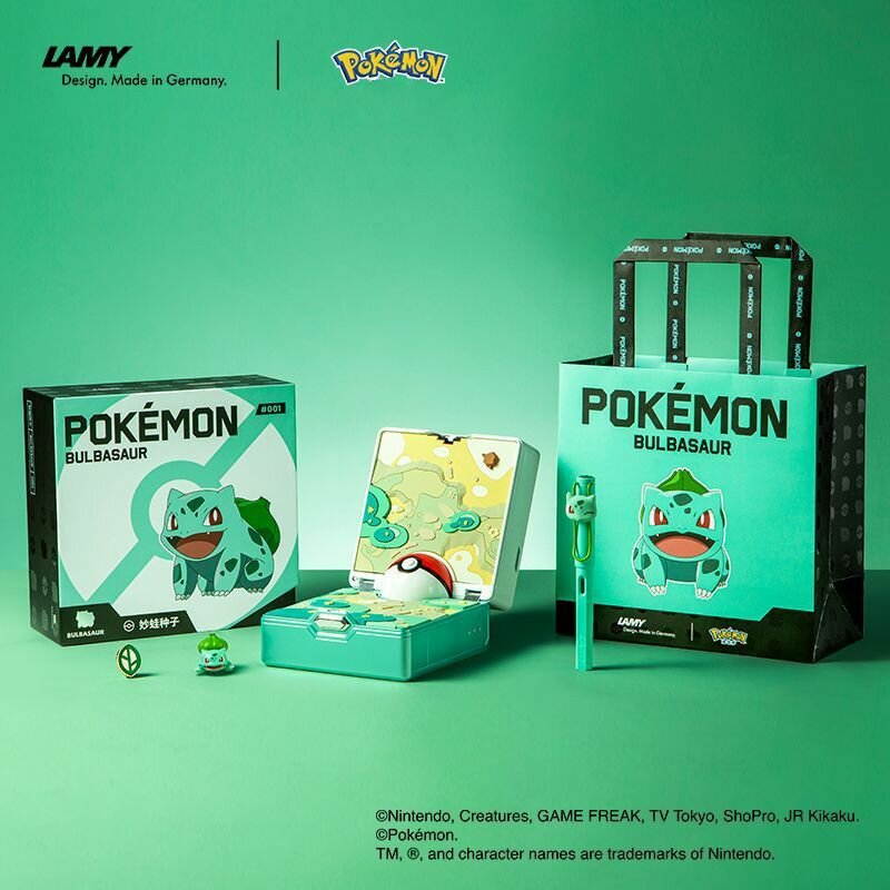 Ручка для каллиграфии LAMY safari Pokemon EF, Green