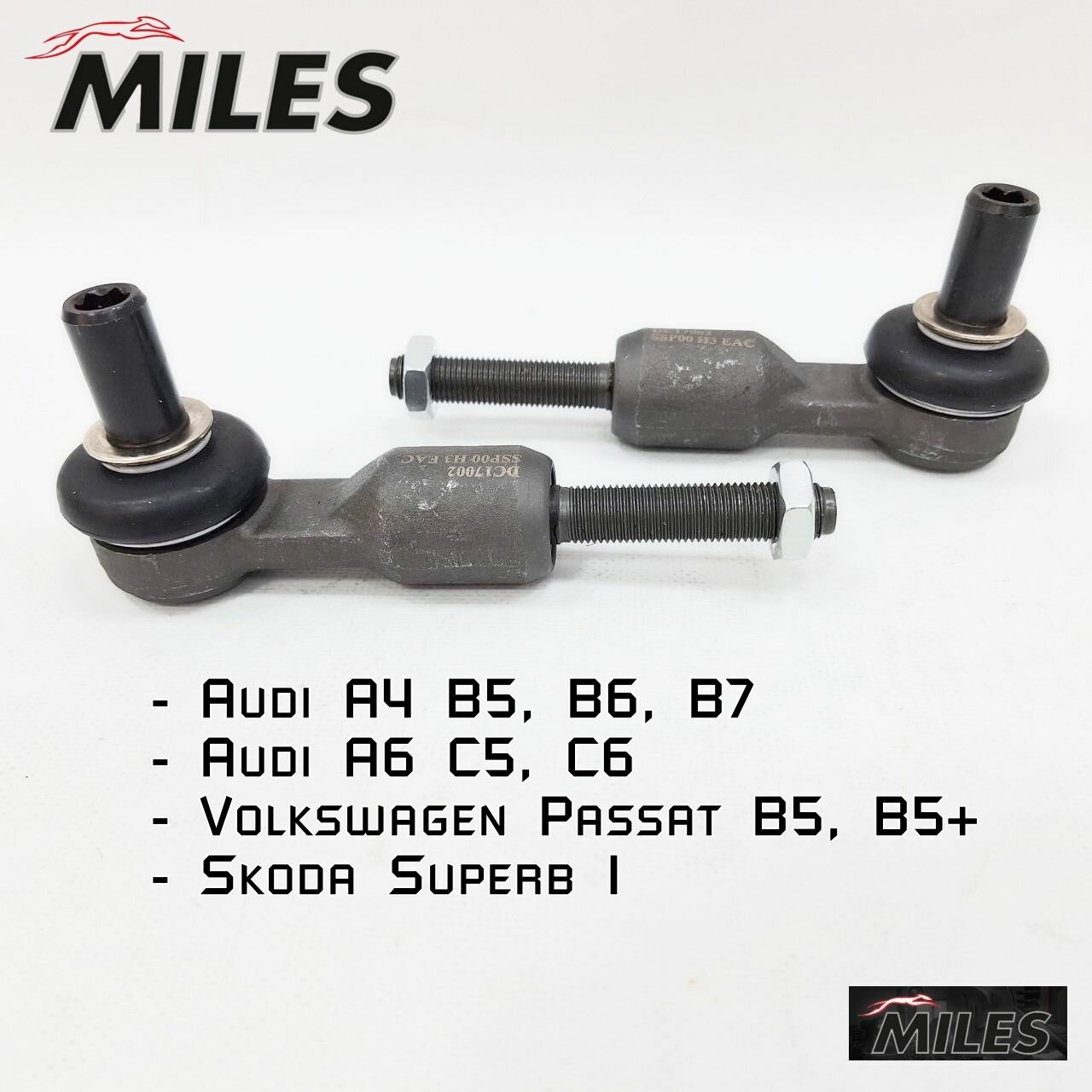Наконечники рулевые c демпфером MILES для Volkswagen B5 B5+, Audi A6 C5 C6, Audi A4 B5 B6 B7, Skoda SUPERB I.