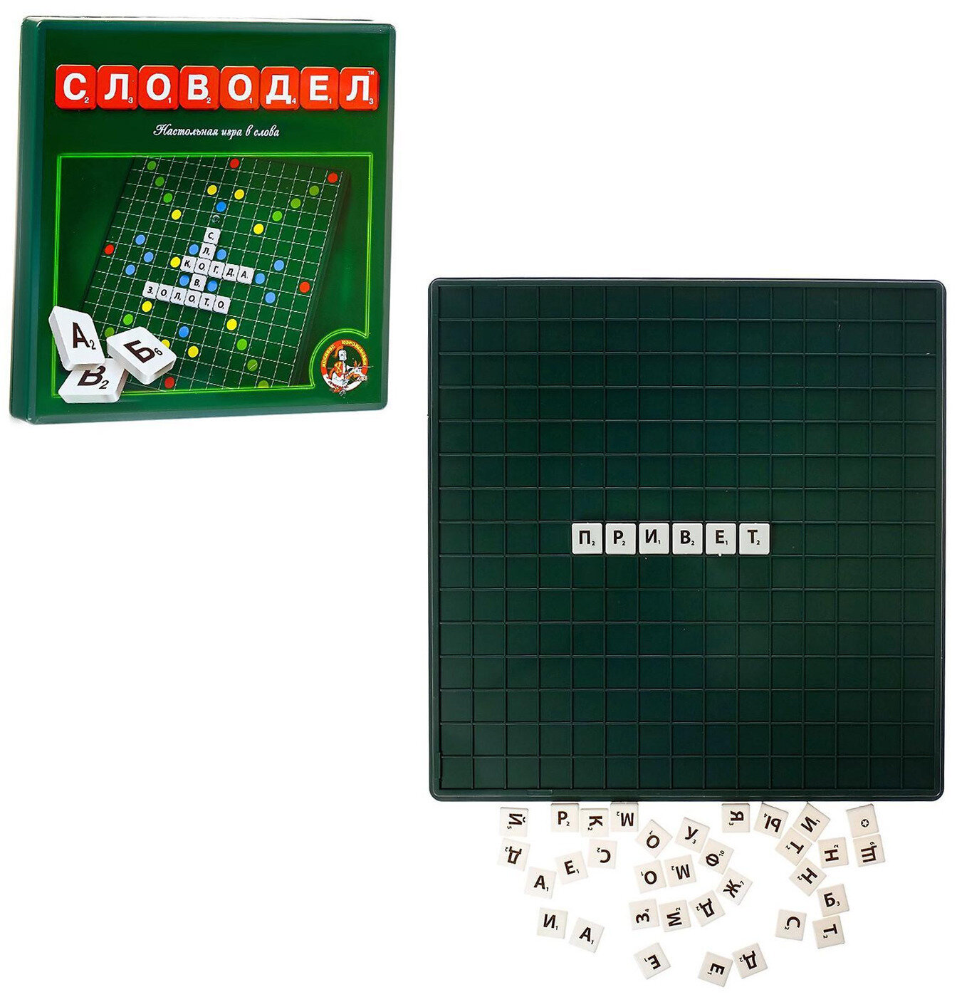 Настольная интеллектуальная игра "Словодел" на эрудицию, составь слово из букв, эрудит