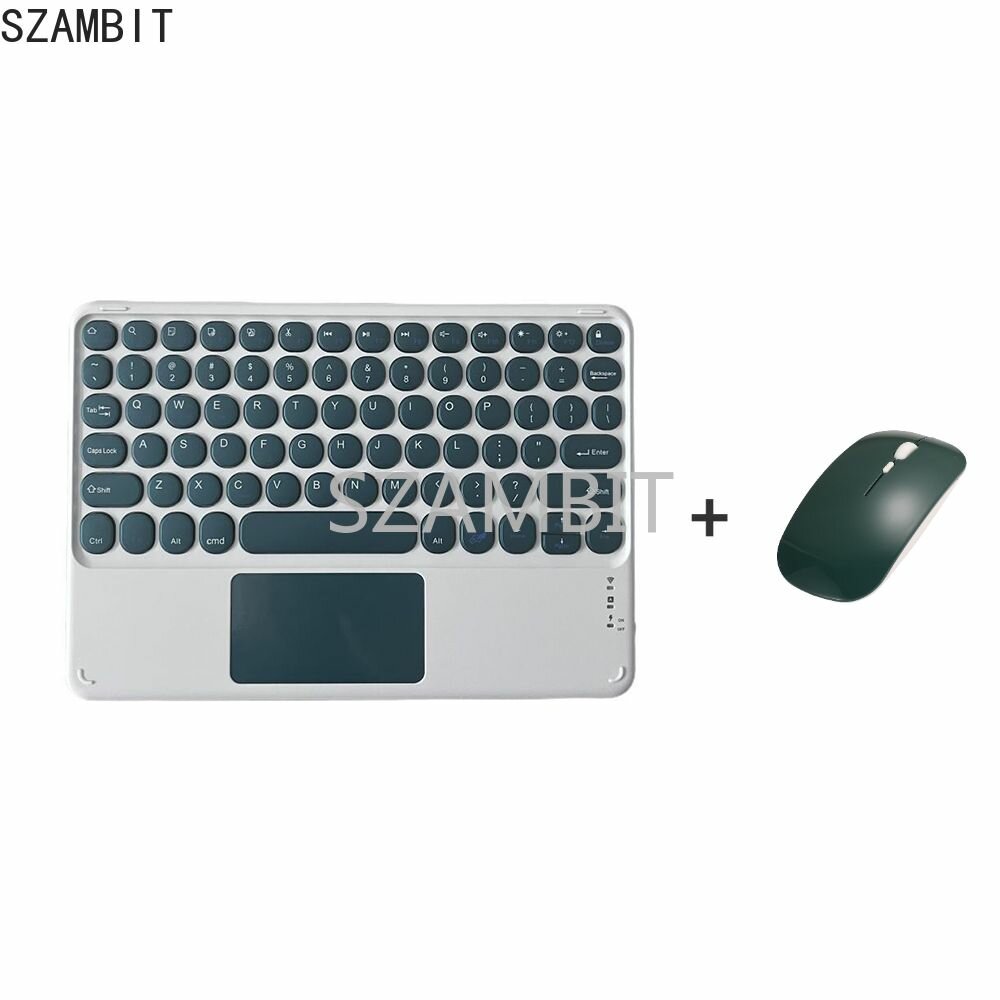 Портативная беспроводная клавиатура с тачпадом и мышью, многофункциональная тонкая 10-дюймовая портативная Bluetooth-клавиатура для планшетных компьютеров=v=