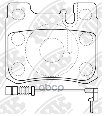 Снят с производства Колодки тормозные дисковые с датчиком износа | зад прав/лев | NiBK арт. PN0005W