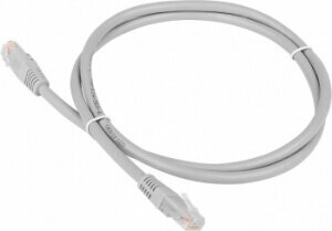 Патч-корд Lanmaster TWT-45-45-5.0/6-GY вилка RJ-45-вилка RJ-45 кат.6 5м серый ПВХ (уп:1шт)