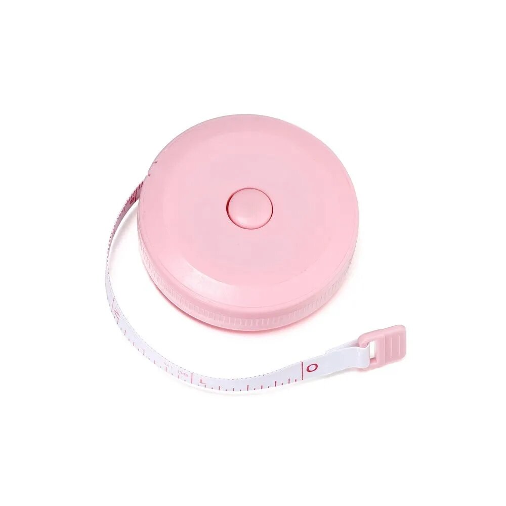 Рулетка- лента швейная портновская,1.5 метра, цвет розовый