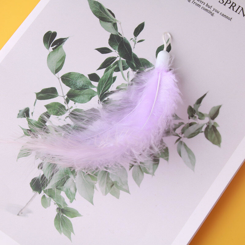 Заводская оптовая продажа красочных перьев для забавных кошек Алмазная фиолетовая сменная головка с заостренным хвостом