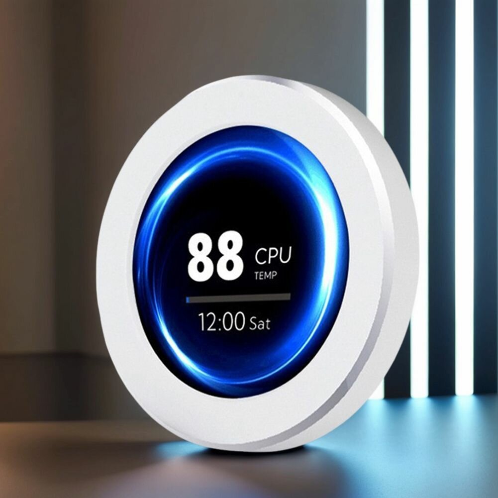 2,1-дюймовый дополнительный IPS-экран 480x480 USB с водяным охлаждением и круглым ЖК-дисплеем для мониторинга