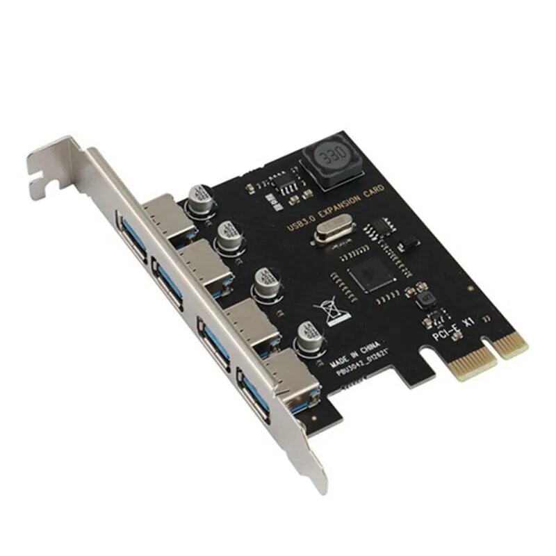 2X 4-портовый USB 3.0 PCI-E Плата расширения PCI Express PCIe HUB Адаптер
