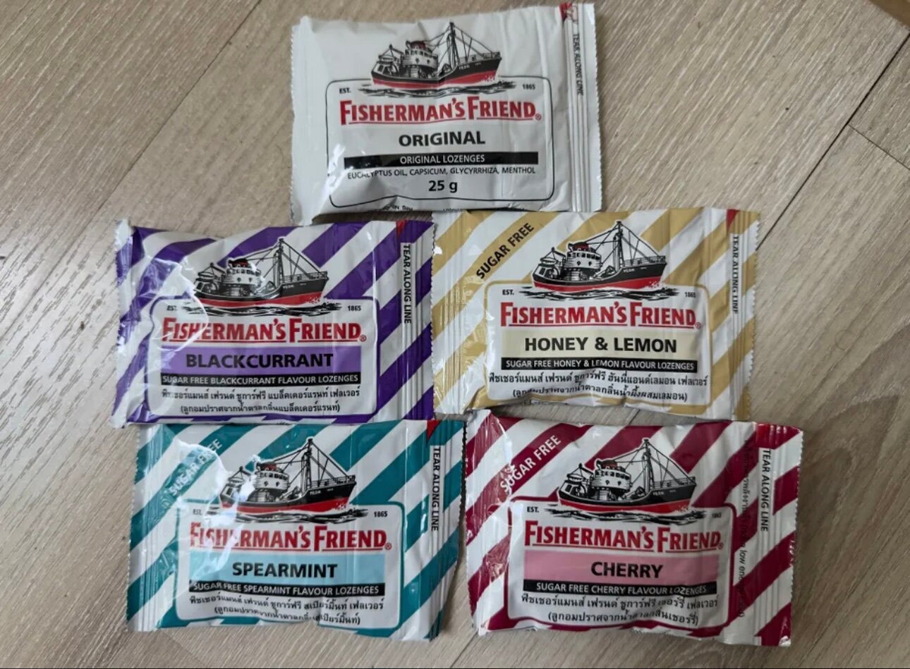 Fishermans Friend 9 шт ментоловые леденцы без сахара от боли в горле 25 гр (mix), 9 шт