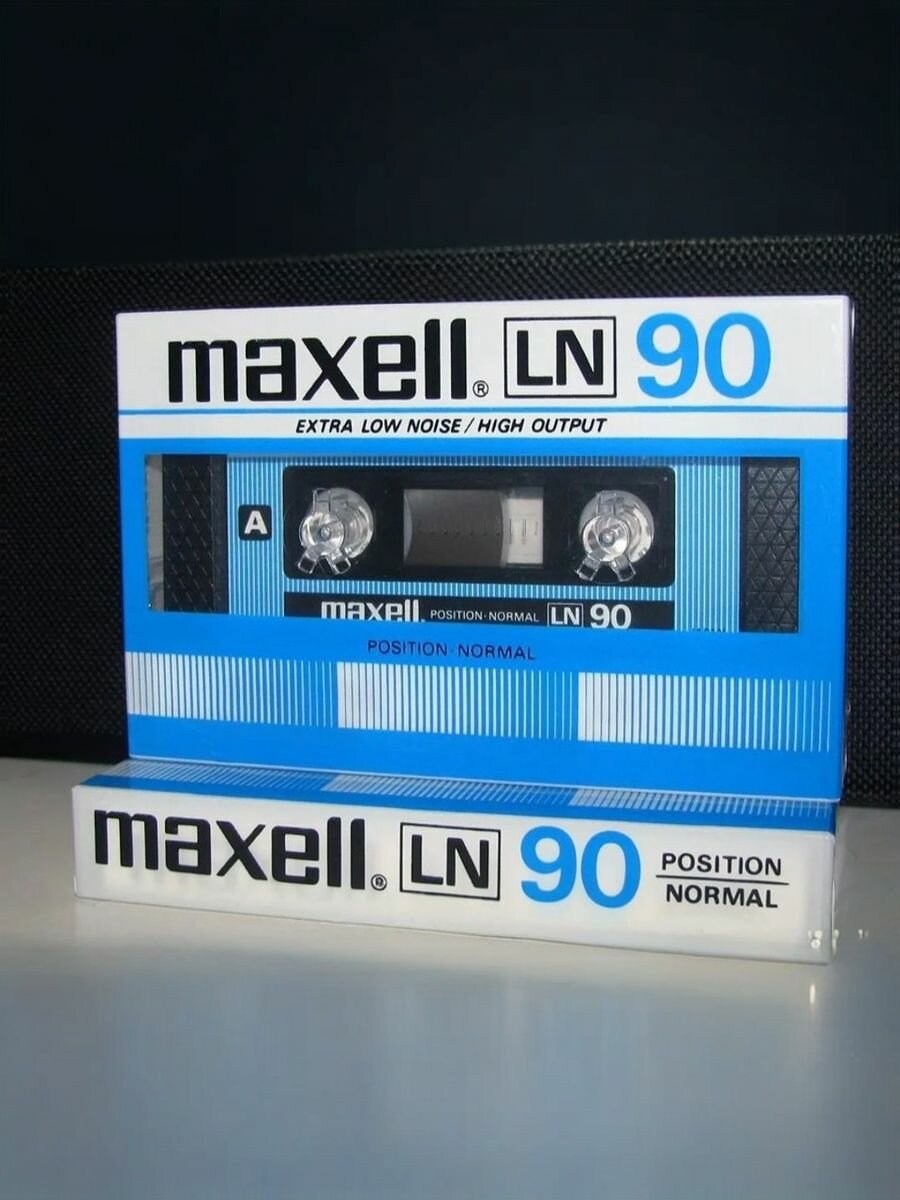 Аудиокассета Maxell LN 90 (1 шт, 90 мин,1984 г.)