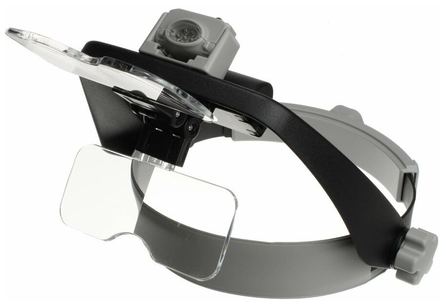 Бинокуляр монтажника MG81001 RD + 5линз 1.0/1,5/2,0/2.5/3.5Х/подсветка 5свд