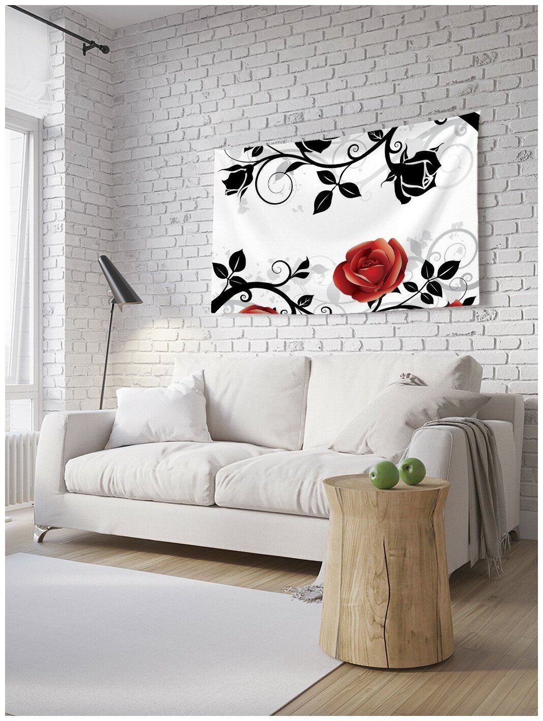 Горизонтальное фотопанно JoyArty на стену "Два цвета роз", 100x150 см