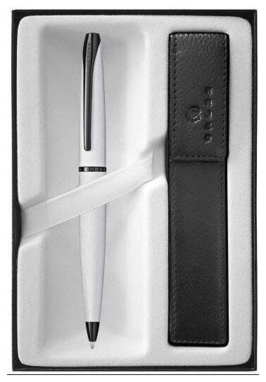 Cross 882-43/471 Подарочный набор cross: шариковая ручка cross atx brushed, chrome ст+ чехол black