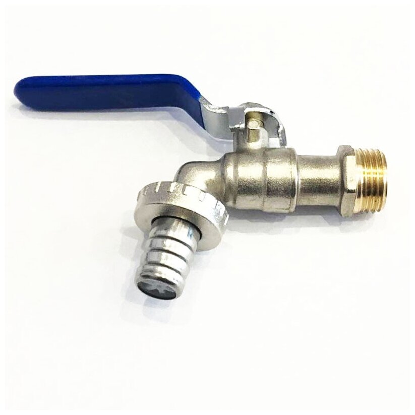 Садовый кран шаровый со штуцером TIM1" наружная резьба DE1226