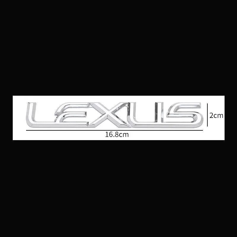 Эмблема автомобильная Lexus 16,8 см для RX, глянцевая серебристая, наклейка на задний бампер