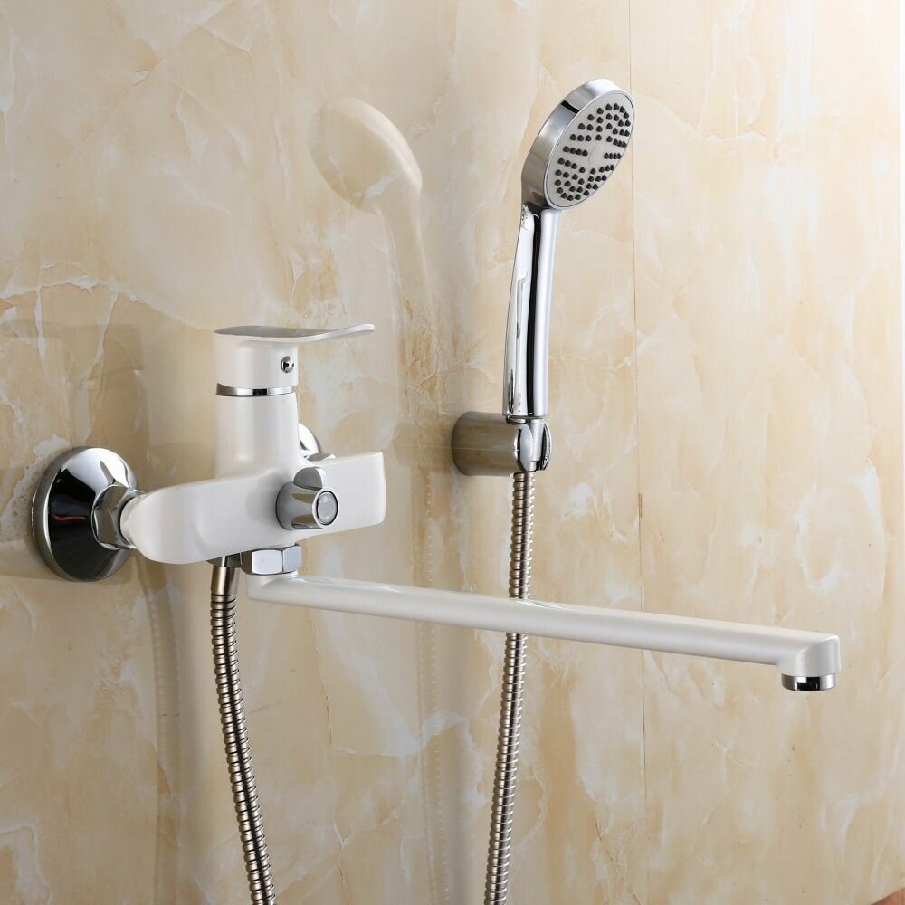 H22003F Смеситель для ванны и душа Hansen белый хром