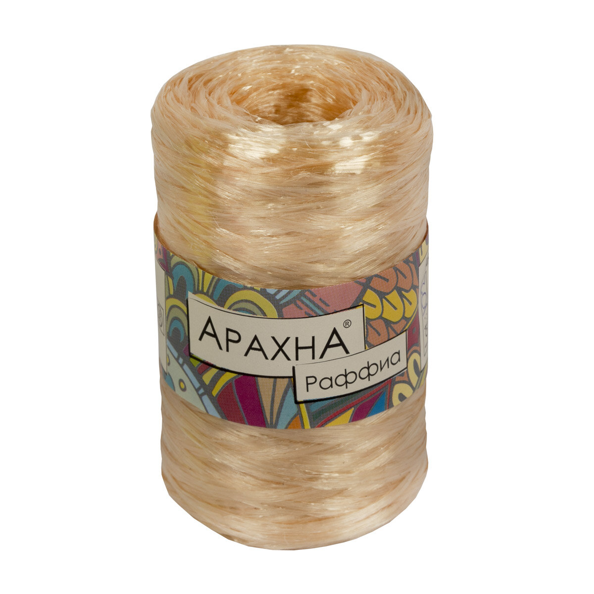 Пряжа ARACHNA "Raffia" 5 шт. по 50 г 200 м 100% полипропилен №04 золотой