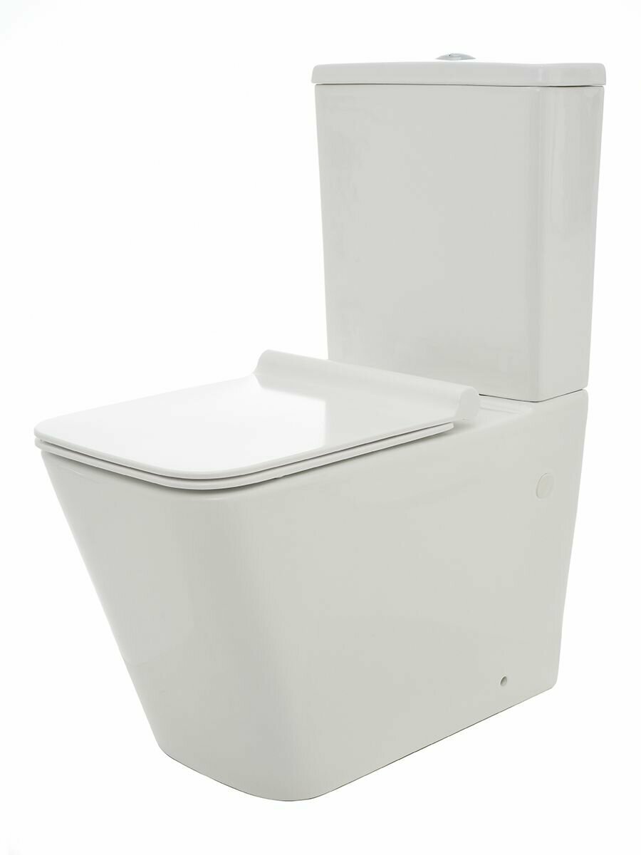 Унитаз напольный с бачком и сиденьем AQUAme (механизм GEBERIT, безободковый, микролифт)