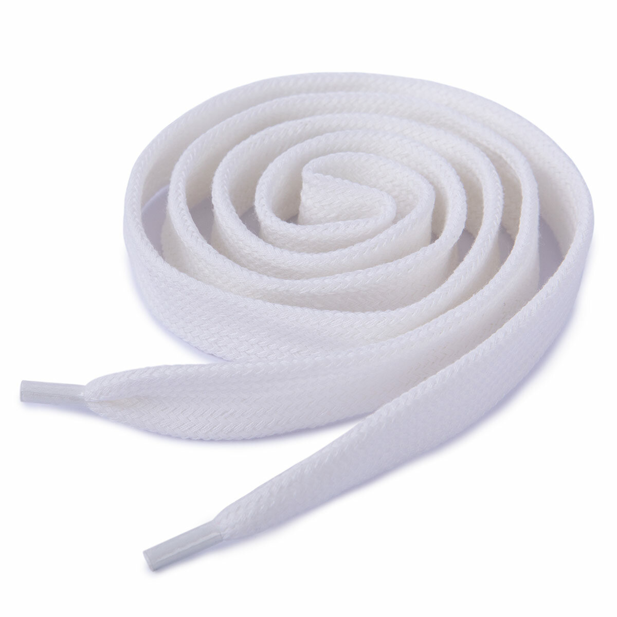 Р.60239/120И-BE17 Шнурок плоский для худи 21 мм 120 см Белый, долговечный аксессуар
