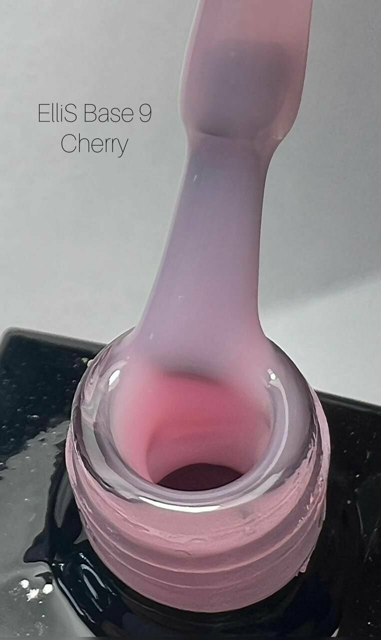 База для гель-лака ElliS Cherry, камуфляж, светло-розовая, 10мл