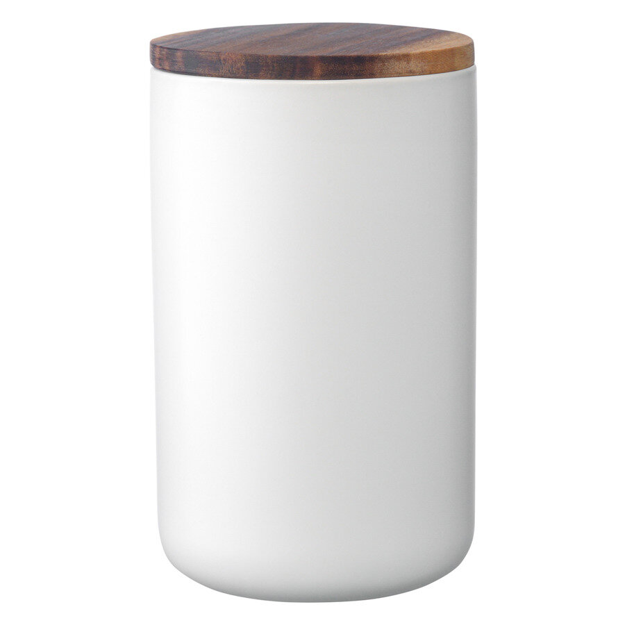 Банка для хранения Smart Solutions 750 мл, белая, керамика, премиум качество