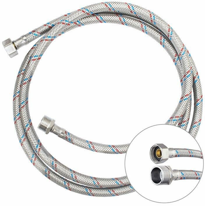 Клип 1330 подводка гибкая для воды со стальной гайкой 1/2" В/Н, 2000мм