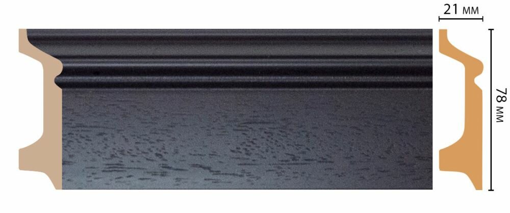 Плинтус Напольный Decomaster D122-433ДМ В78хШ21хД2400 мм / Декомастер.