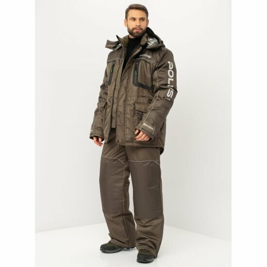 Костюм зимний Huntsman Полюс LUX цвет Хаки ткань Cell, разм. 64-66/182-188