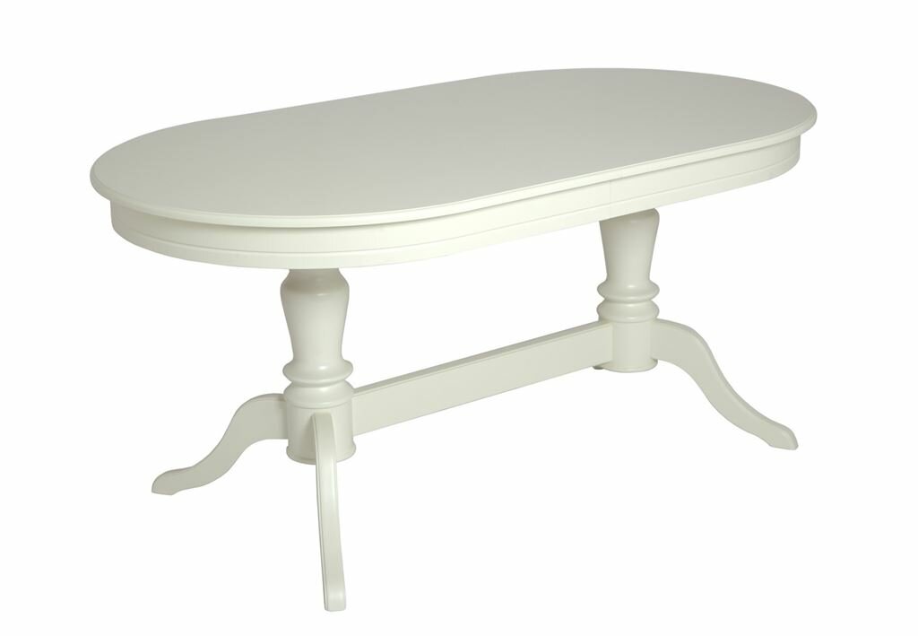 Стол "Орфей-1" (Эмаль 11 / шпон бук) Слоновая кость