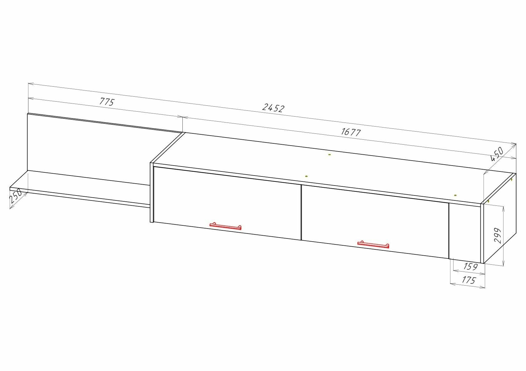 Антресоль для Бонн Элегант (угол слева) 140 см, высота с Антресолью 240 см Мокко