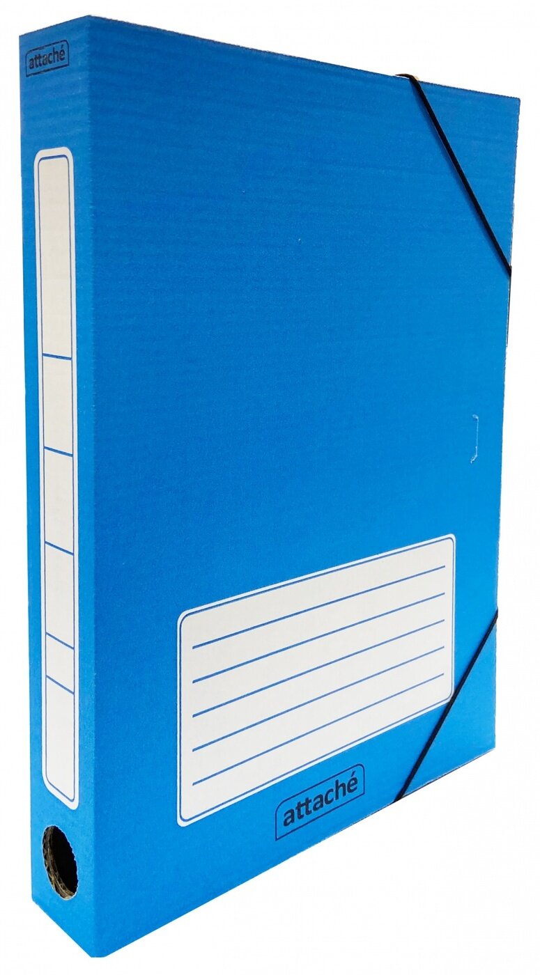 Короб архивный Attache на резинке, 45 мм, синий