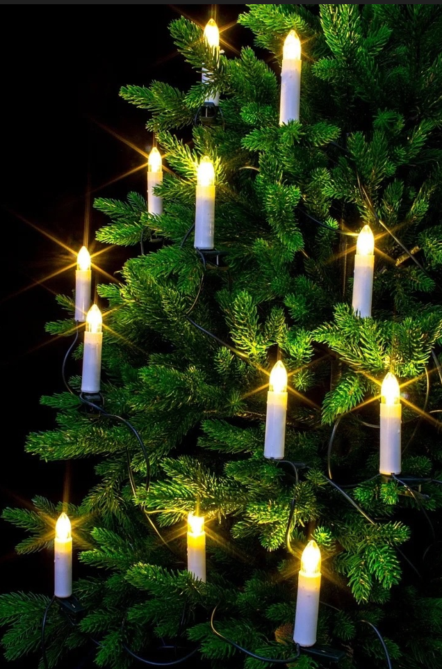 Новогодняя гирлянда "Свечки на прищепке"