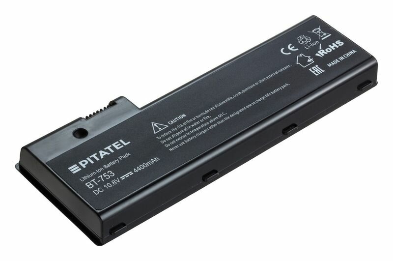 Аккумуляторная батарея для ноутбуков Toshiba Satellite P100 (PA3479, PA3479U-1BRS, PA3480, PA3480U-1BAS, PA3480U-1BRS, PABAS078, PABAS079), 4400mAh