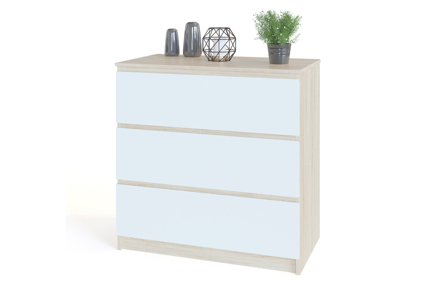 Комод для одежды Hoff Т-р, 80х80,4х44,6 см, цвет дуб Сонома, белый