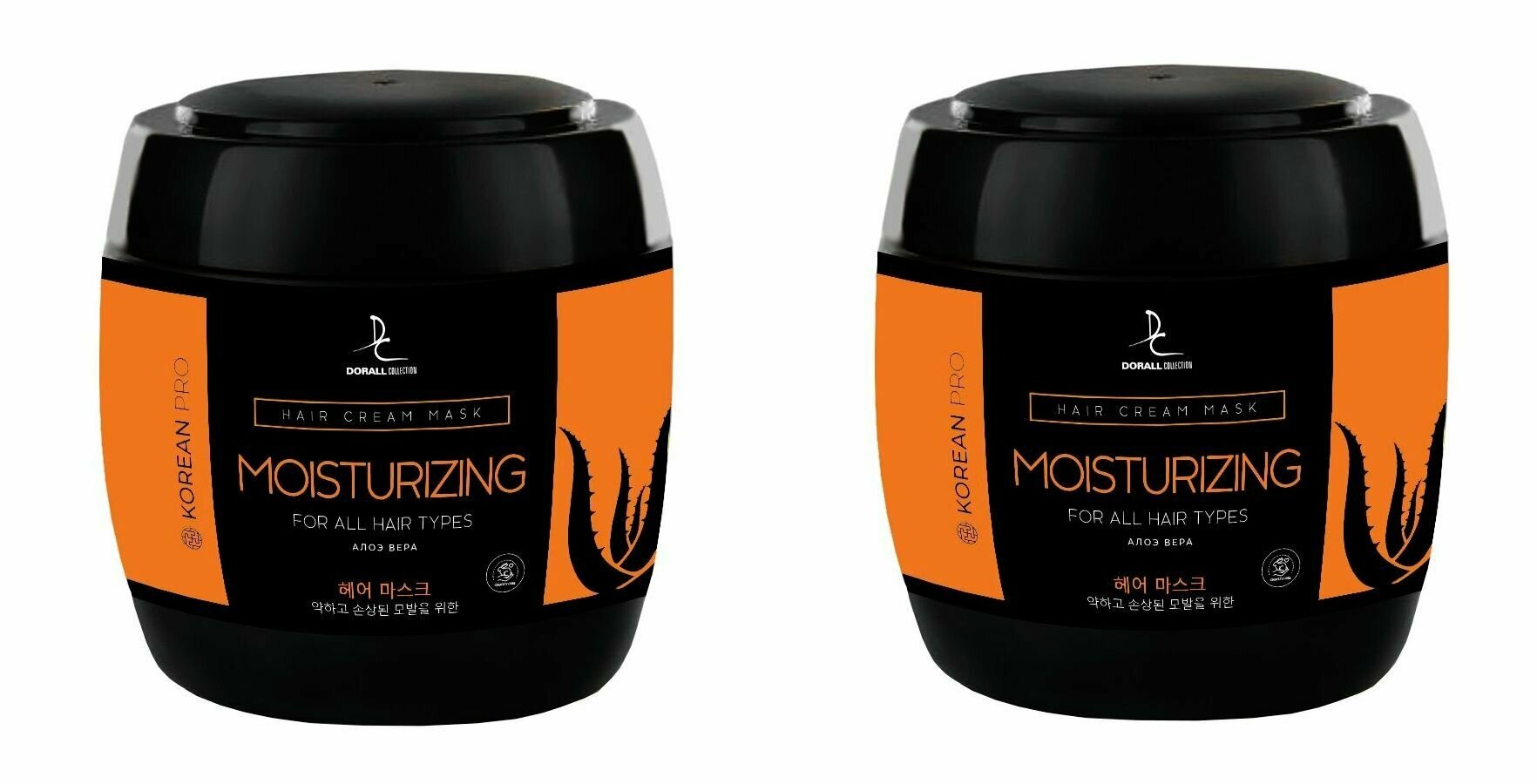 Dorall Collection Бальзам-маска увлажняющая Korean Pro, с алоэ вера, 930 мл, 2 шт