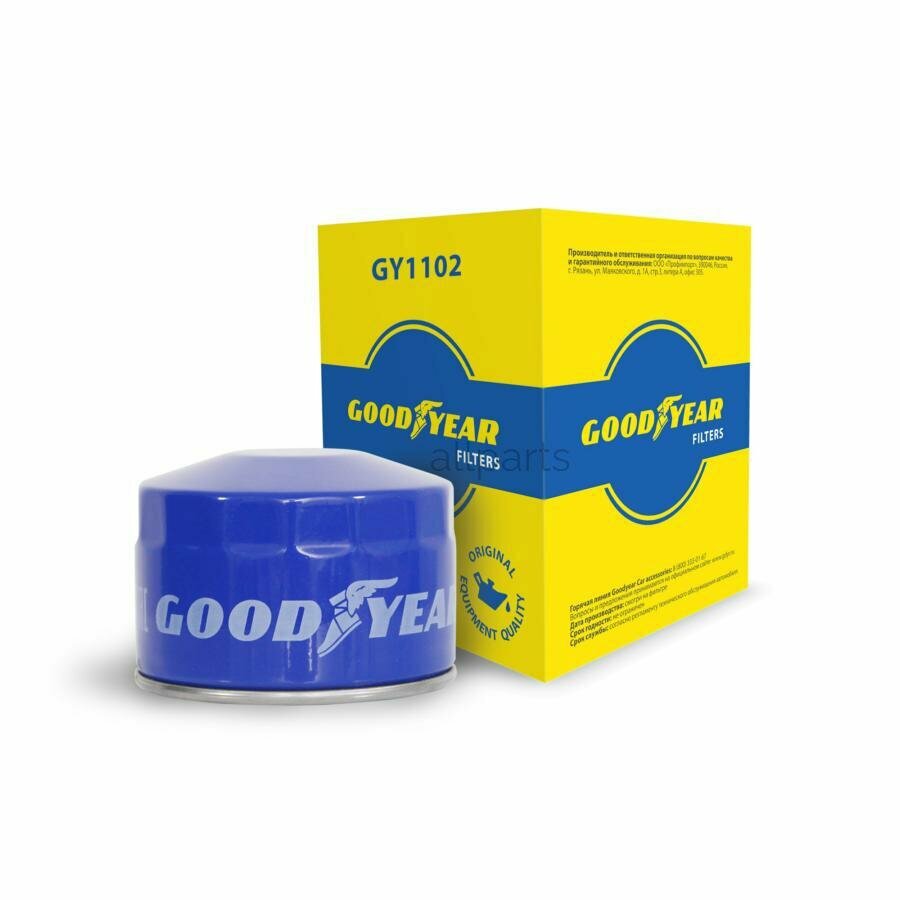 GOODYEAR GY1102 Фильтр масляный автомобильный goodyear gy1102 для а/м (1.7)datsun mi-do on-do (инжектор)