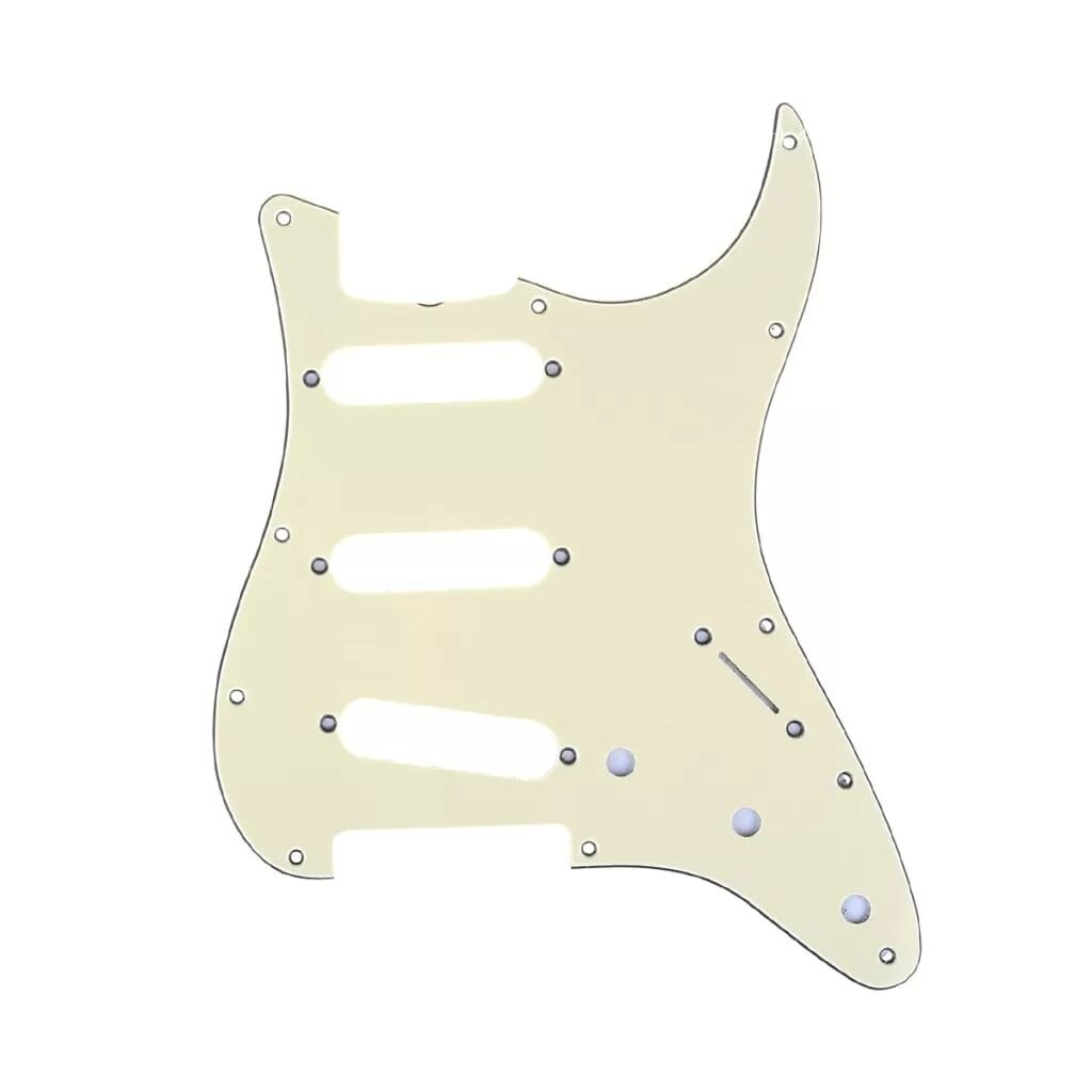 Панель для оригинального Fender Stratocaster SSS, Musiclily MX1388CM, трехслойная, кремовая