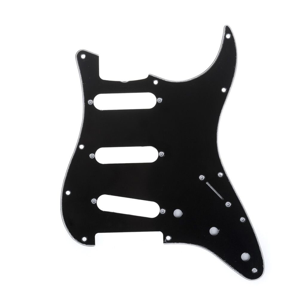 Панель для оригинального Fender Stratocaster SSS, Musiclily MX1388BK, трехслойная, черная