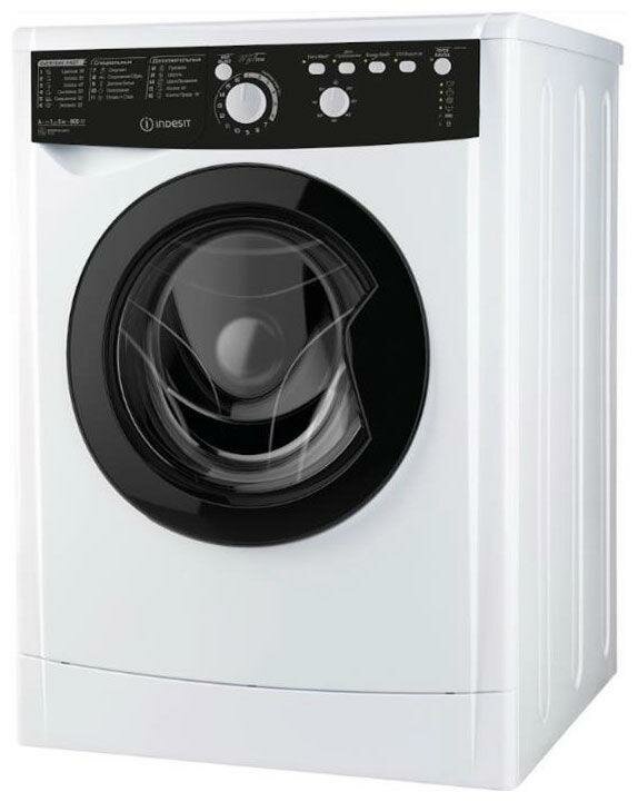 Стиральная машина Indesit EWSB 5085 BK CIS , белый/черный, 42 см, 5 кг, 800 об/мин, отсрочка старта