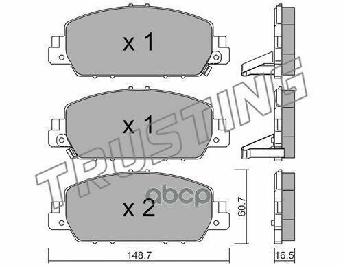 К-т дисков. тормоз. колодок HONDA HR-V II AWD 2015- F Trusting арт. 10830