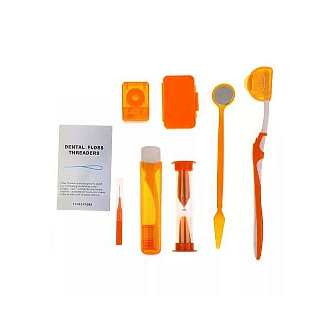 Щетка для брекетов-Ортодонтический набор Incidental предназначен для комплексного ухода за полостью рта во время ношения брекет систем и других ортодонтических конструкций. Оранжевый Бокс