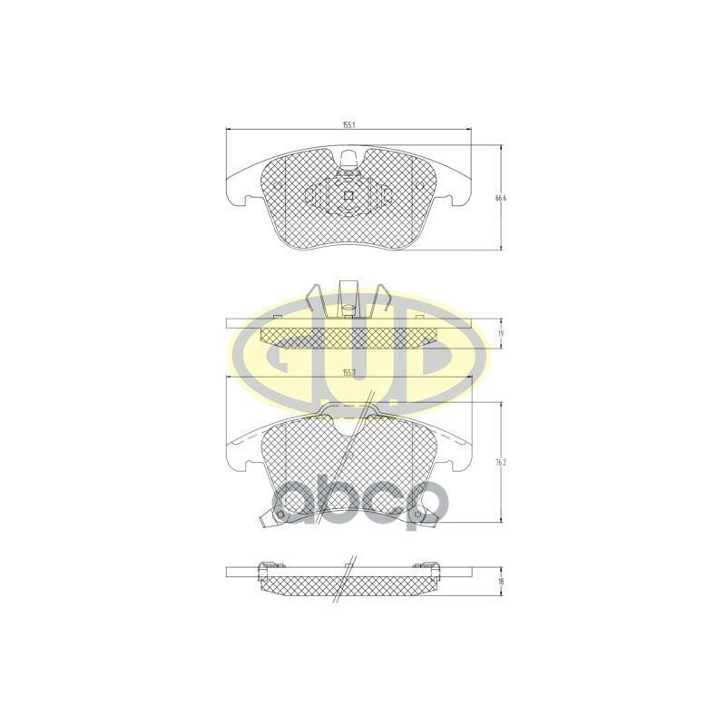 Колодки торм передн FRD Fusion 13-14/FRD Fusion Hybrid 13-14/FRD MONDEO 13- шт. G.U.D арт. GBP124920